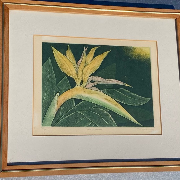 Jess Flores | Art | Jess Flores Numbered Etching Bird Of Paradise 255 ...